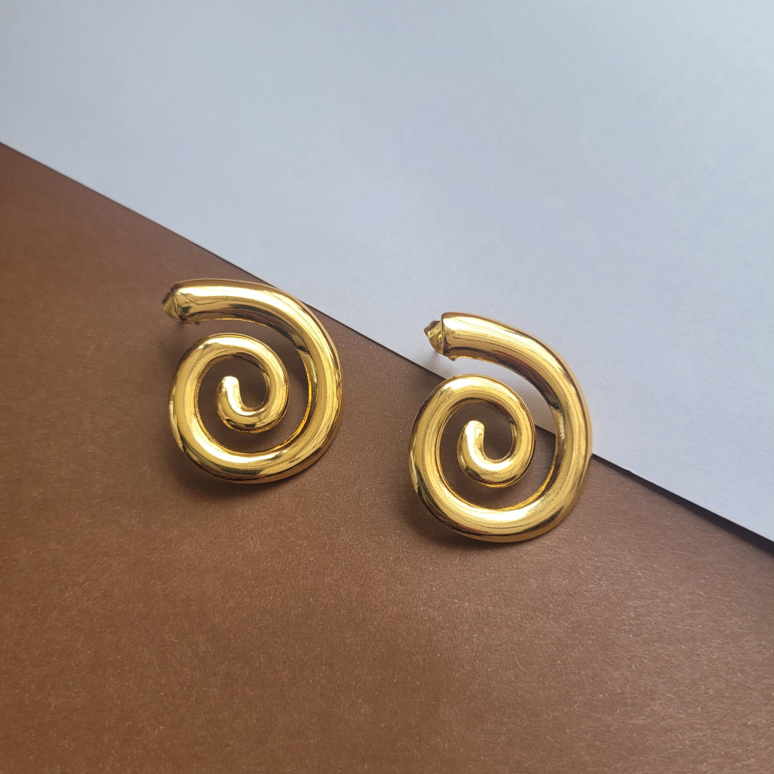 Golden Coil Earrings - SenseOfSelf